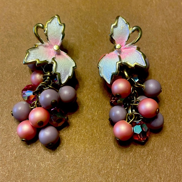 Park Lane | Jewelry | 95s Grapes Earrings Pink And Purple Bauble ...